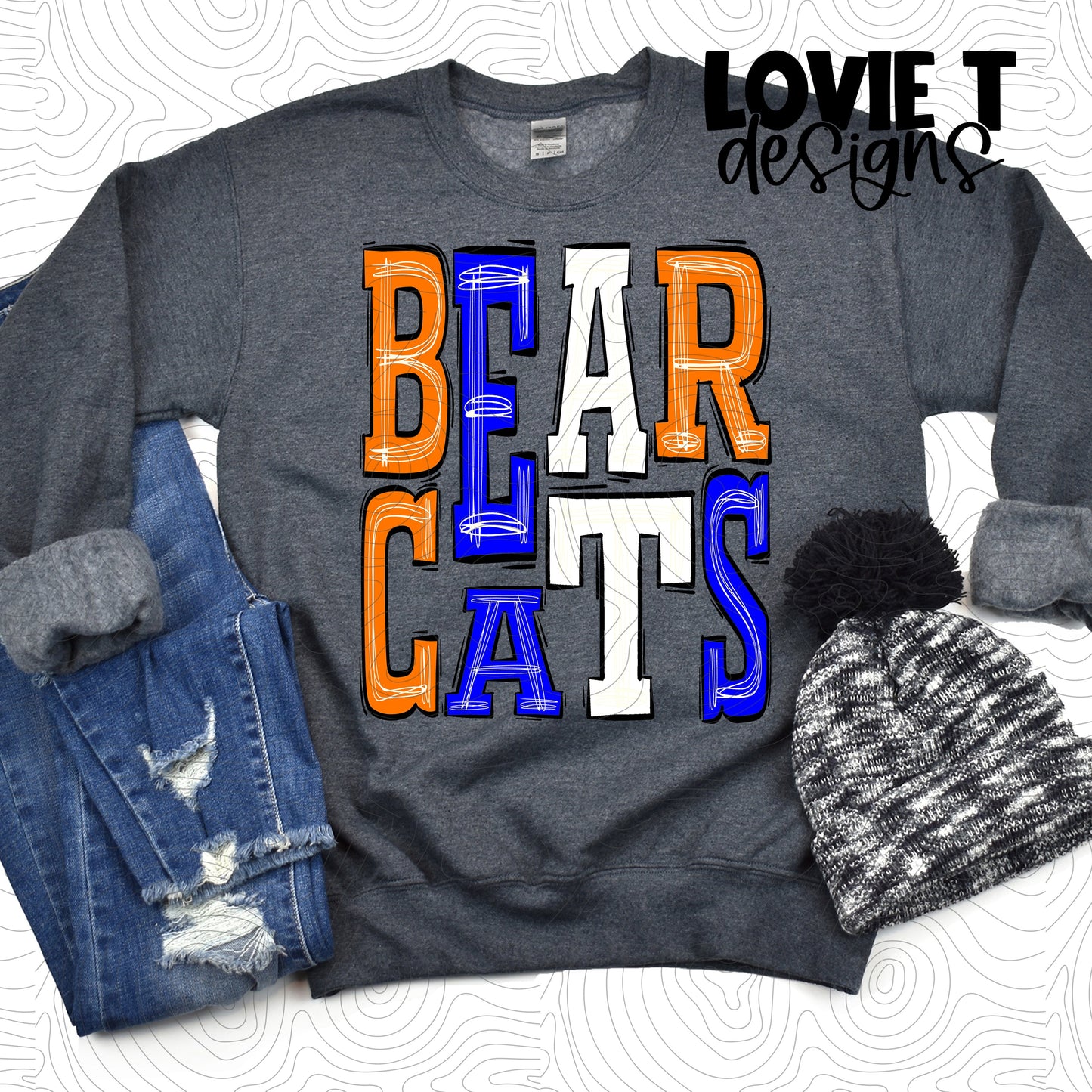 Bearcats Blue Orange and White – Lovie T Designs
