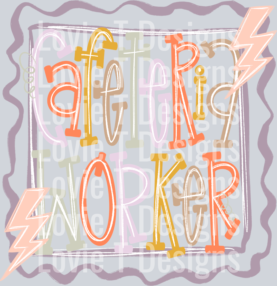 Cafeteria Worker Doodle - Lovie T Designs