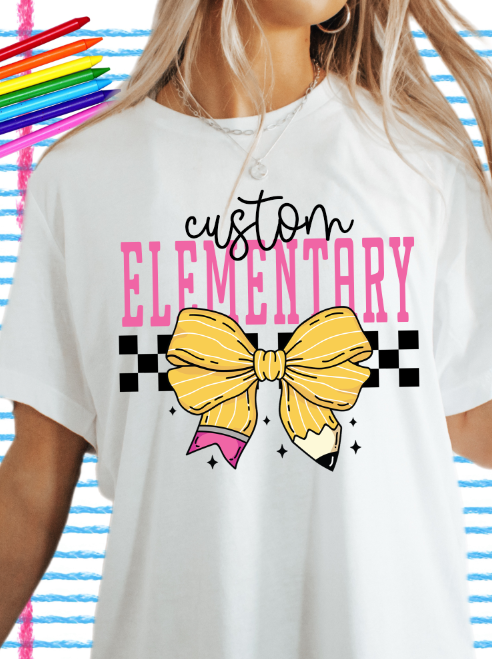 Checker Pencil Custom School - Lovie T Designs