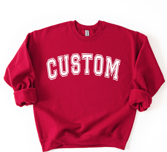 Custom Varsity Arched Word - Lovie T Designs
