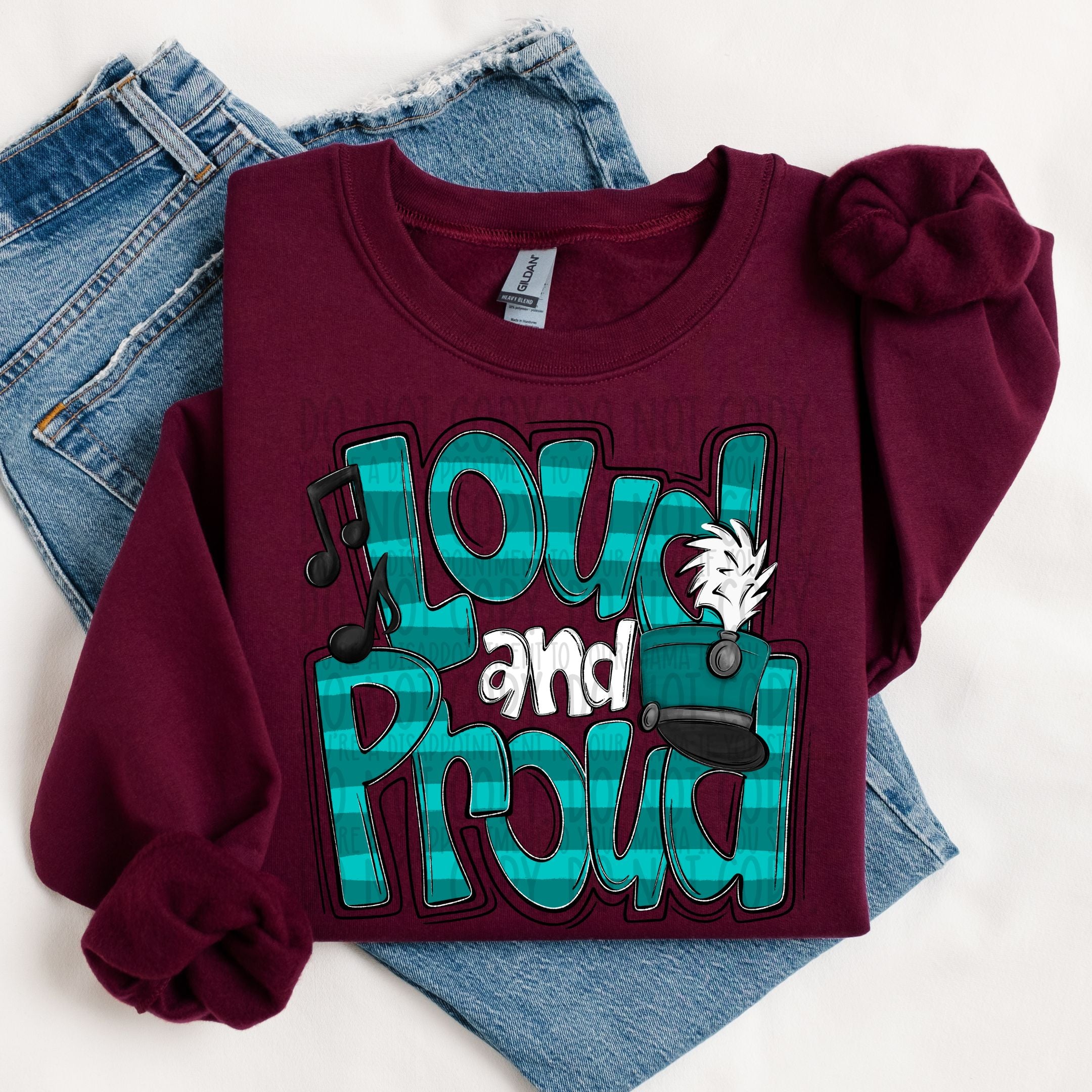 LOUD AND PROUD DOODLE TEAL - Lovie T Designs