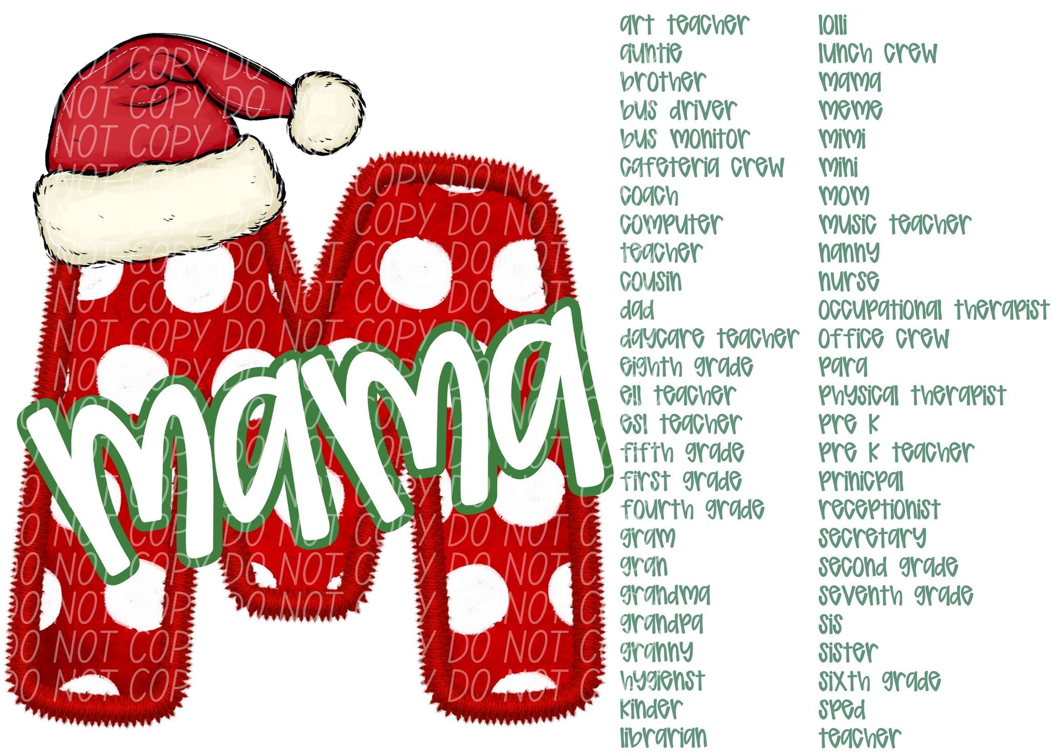 Santa Names and Careers - Lovie T Designs