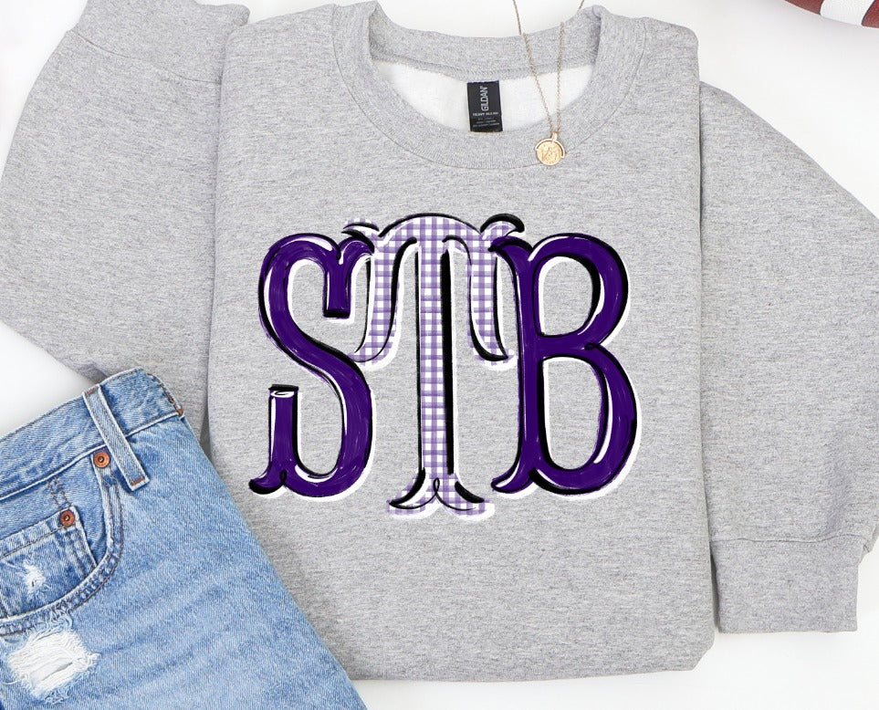 Simple Debutante Monogram / Initials - Lovie T Designs