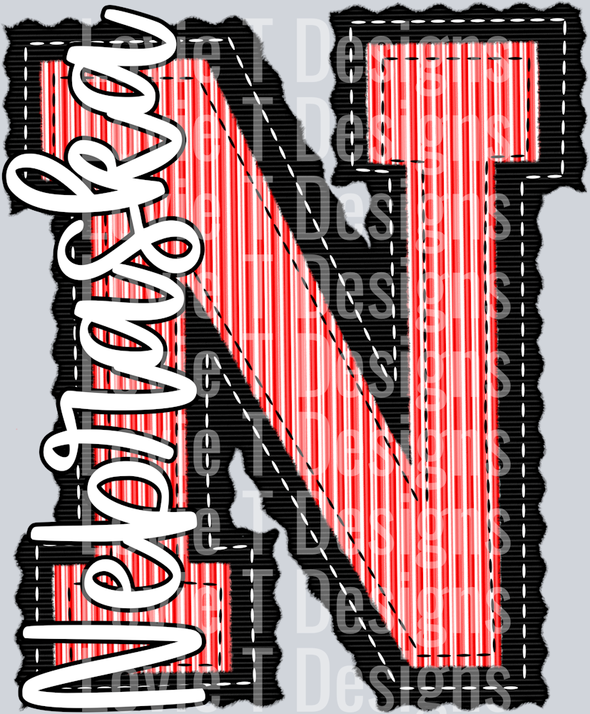 THE PREPSTER N NEBRASKA RED AND BLACK - Lovie T Designs