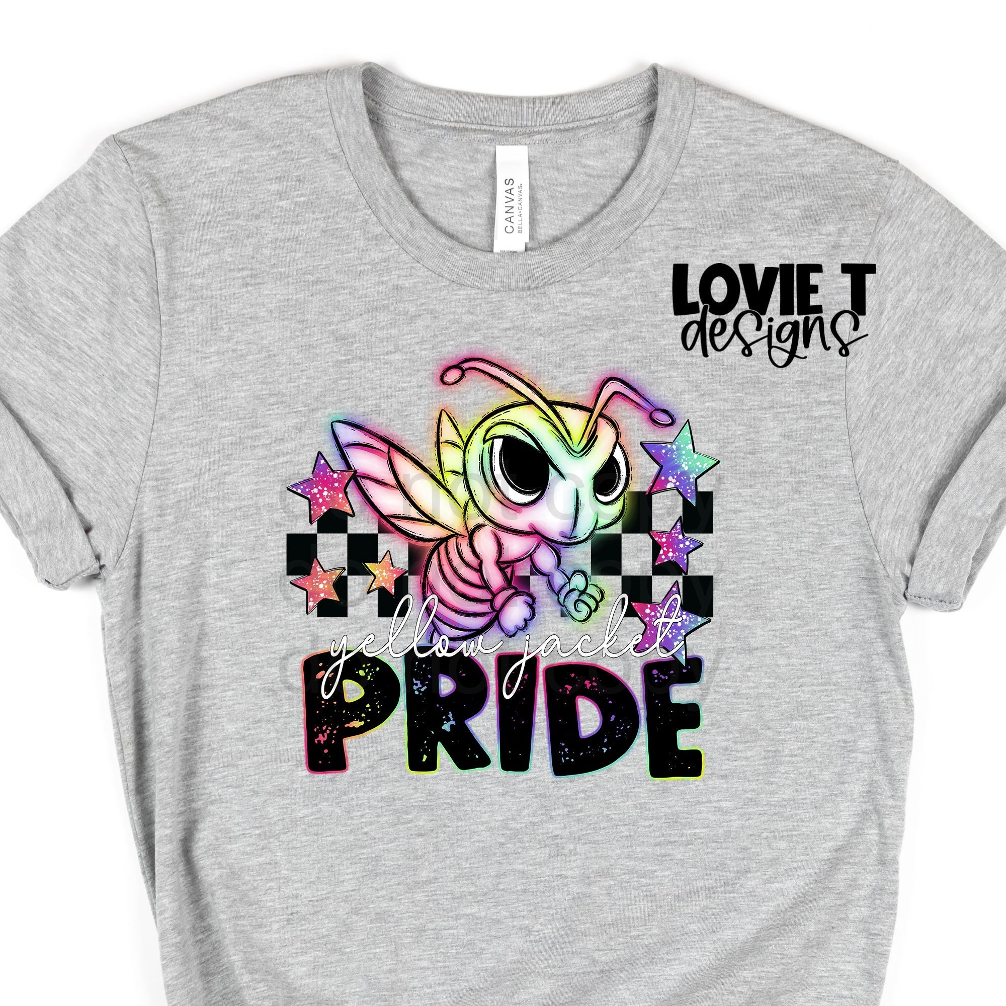 Yellow Jacket Neon Lights Mascot – Lovie T Designs