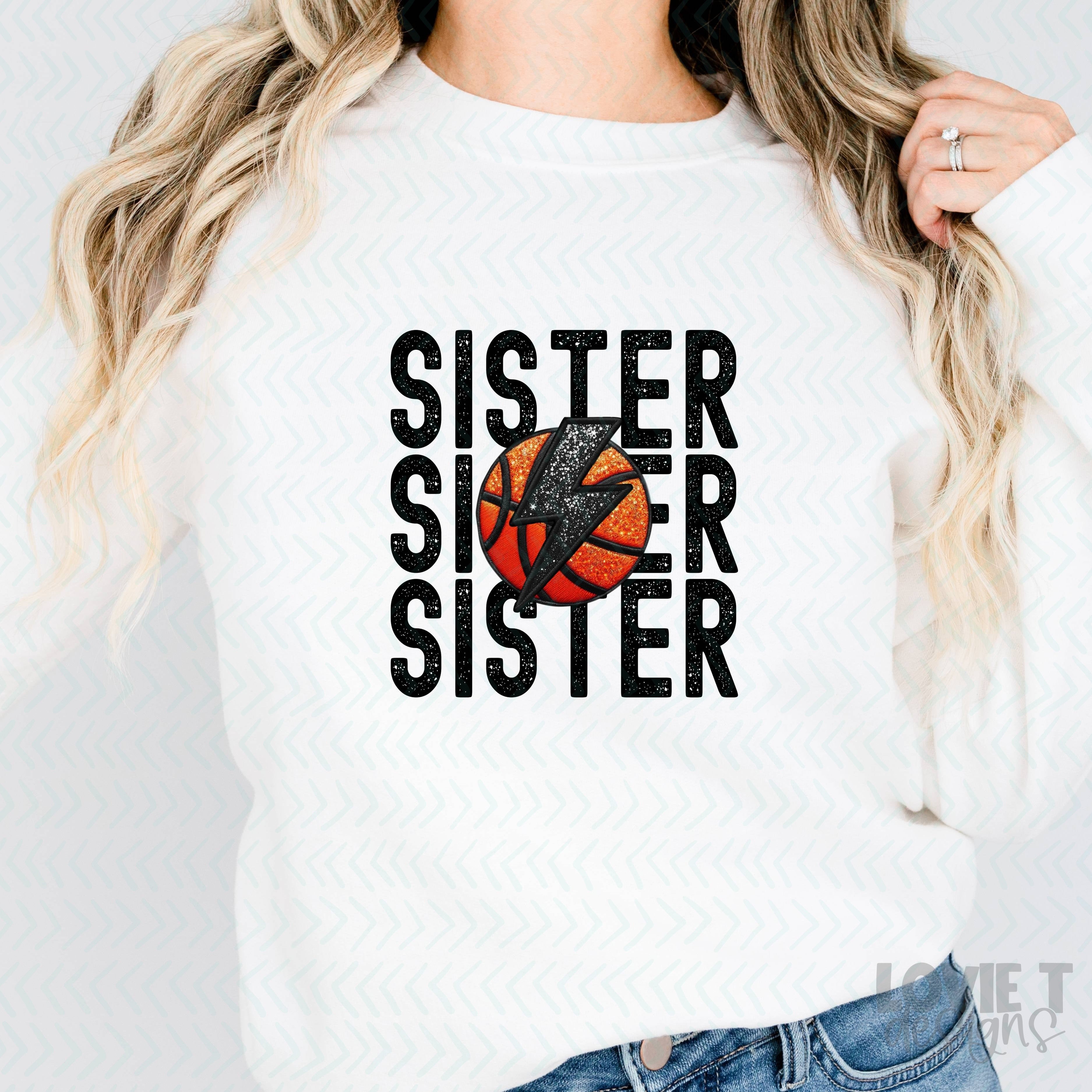 stacked basketball - sister - Lovie T Designs